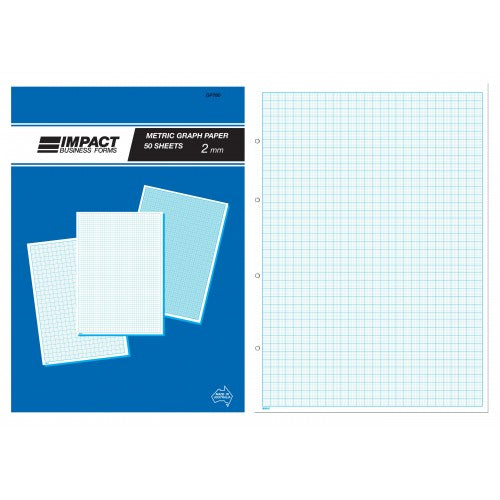 Graph Pad 2mm | 10 Pack | A3 | Soft Cover | 4 Hole Punch | GP780 ...